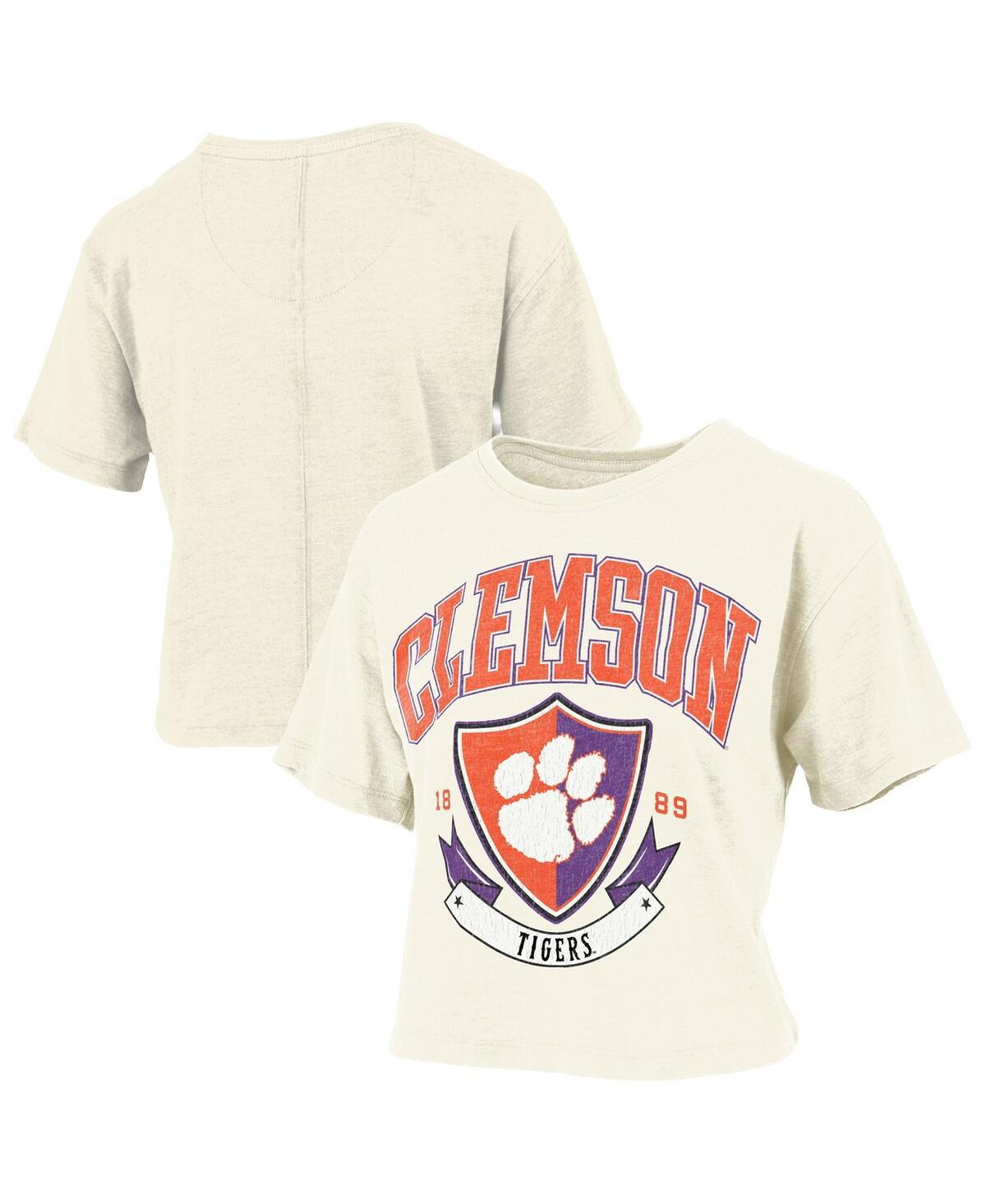 Click here for Pressbox Womens Cream Clemson Tigers Buckler Vinta... prices