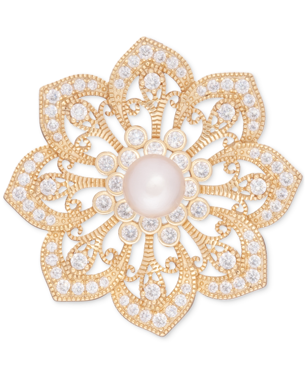 Click here for Cultured Freshwater Pearl (7mm) & Cubic Zirconia F... prices