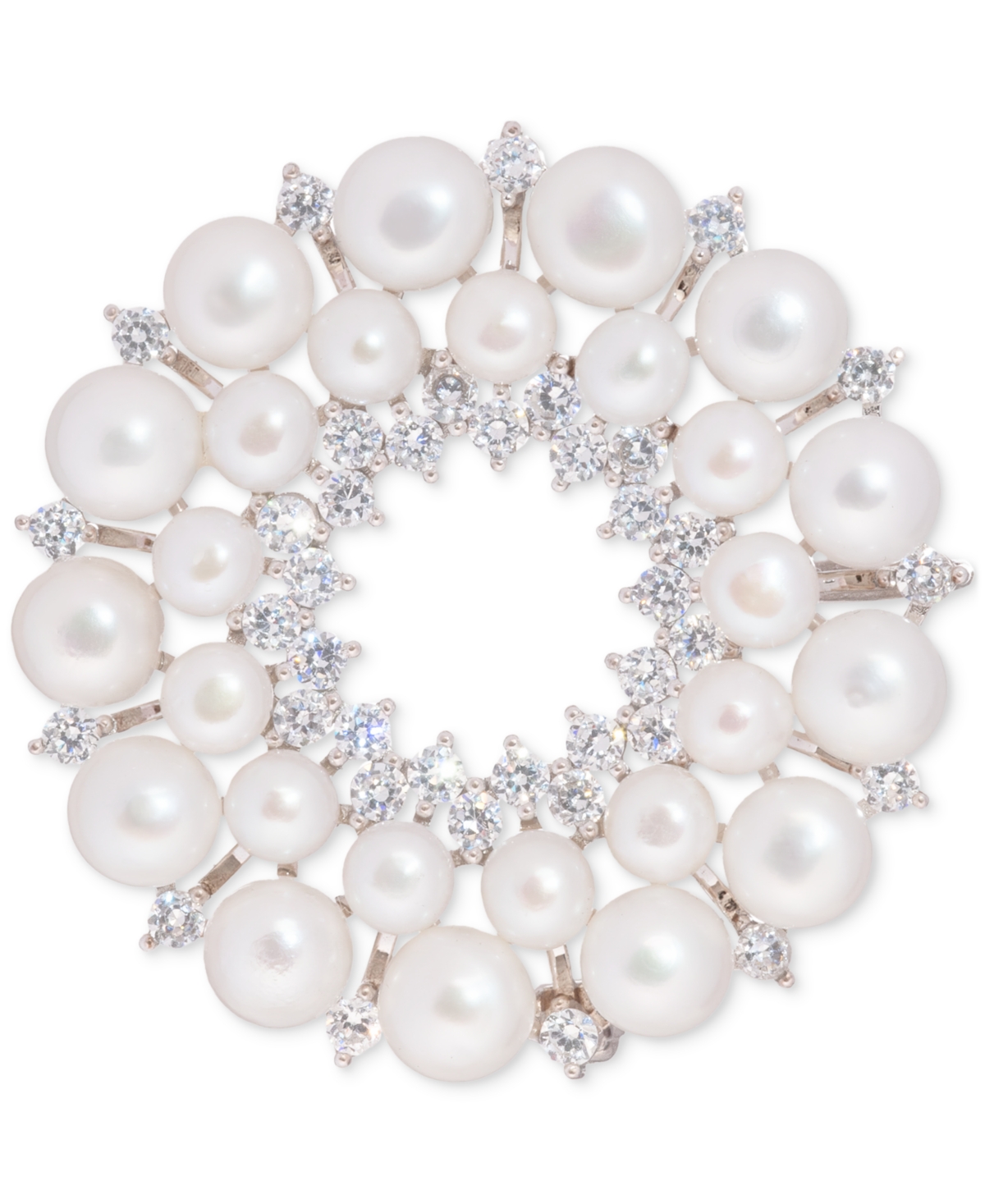 Click here for Cultured Freshwater Pearl (5 - 6 1/2mm) & Cubic Zi... prices