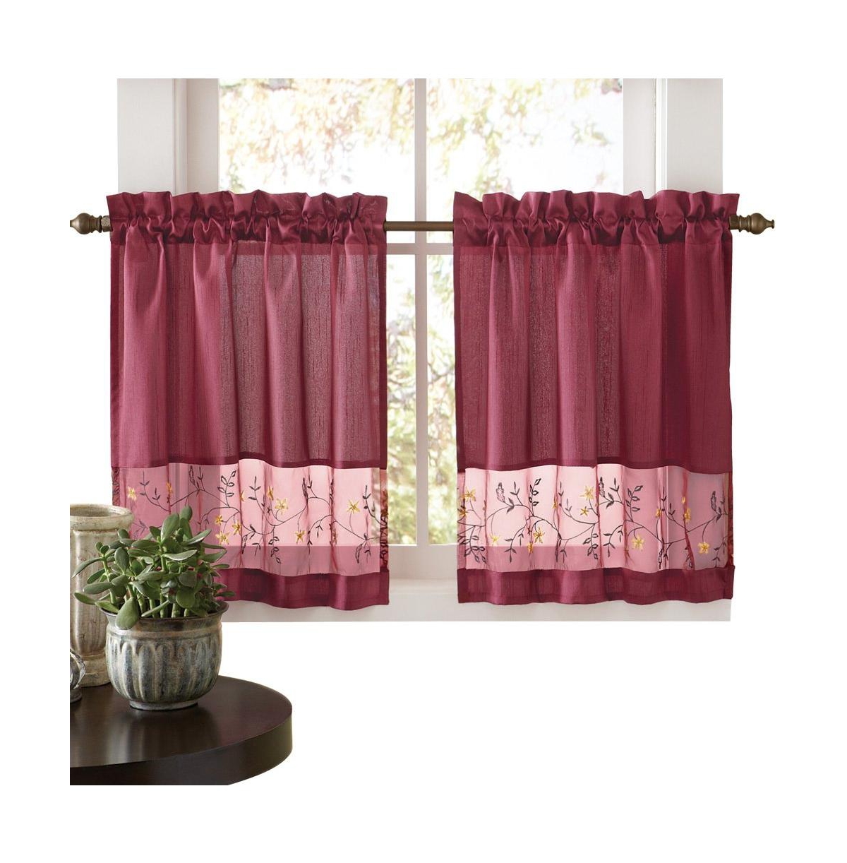 Click here for Collections Etc Embroidered Vines Fairfield Rod Po... prices