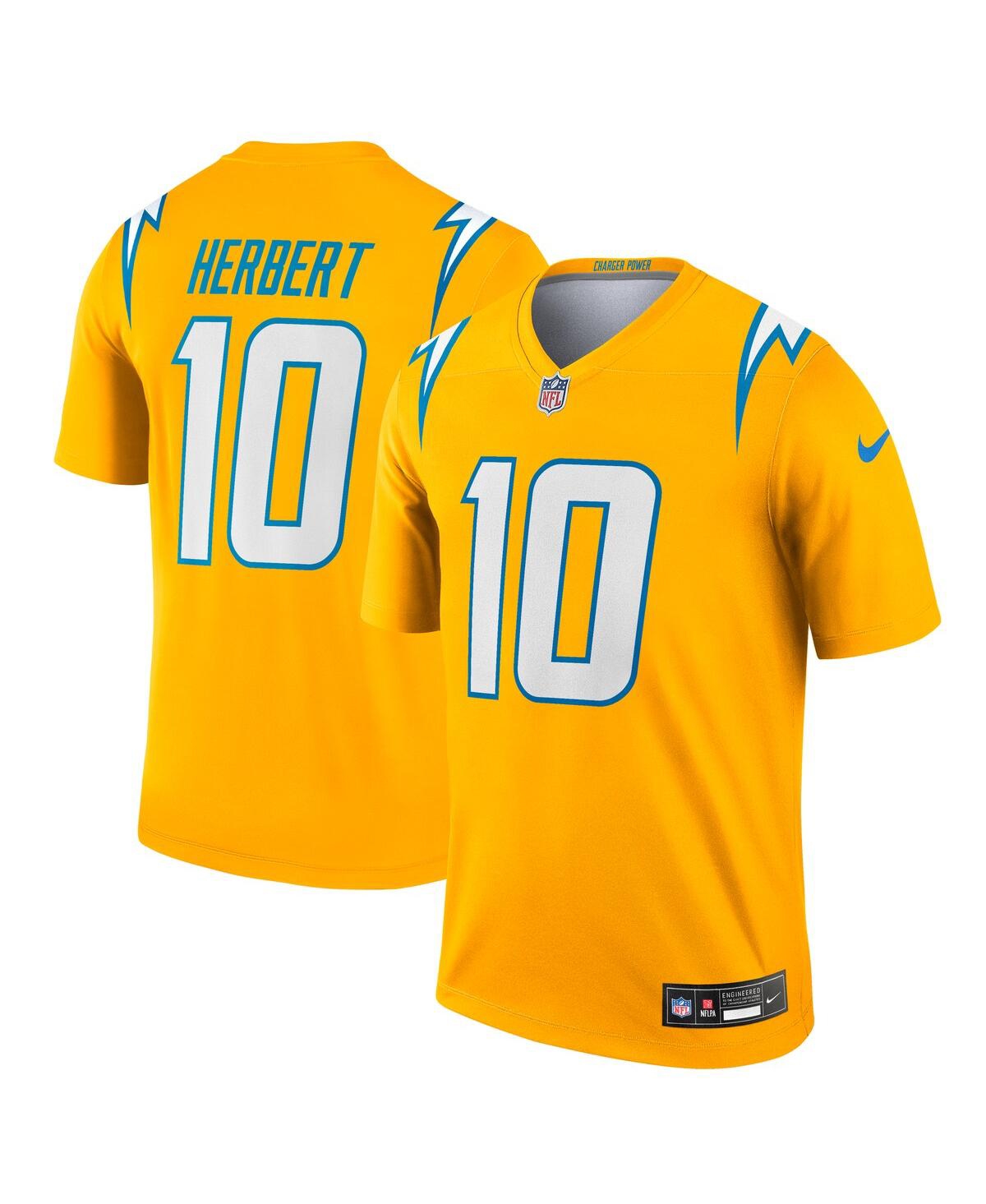 Click here for Nike Mens Justin Herbert Gold Los Angeles Chargers... prices