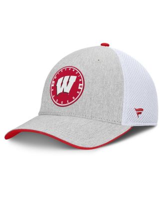 Fanatics Men's Heather Gray Wisconsin Badgers Trigger Flex Hat - Macy's