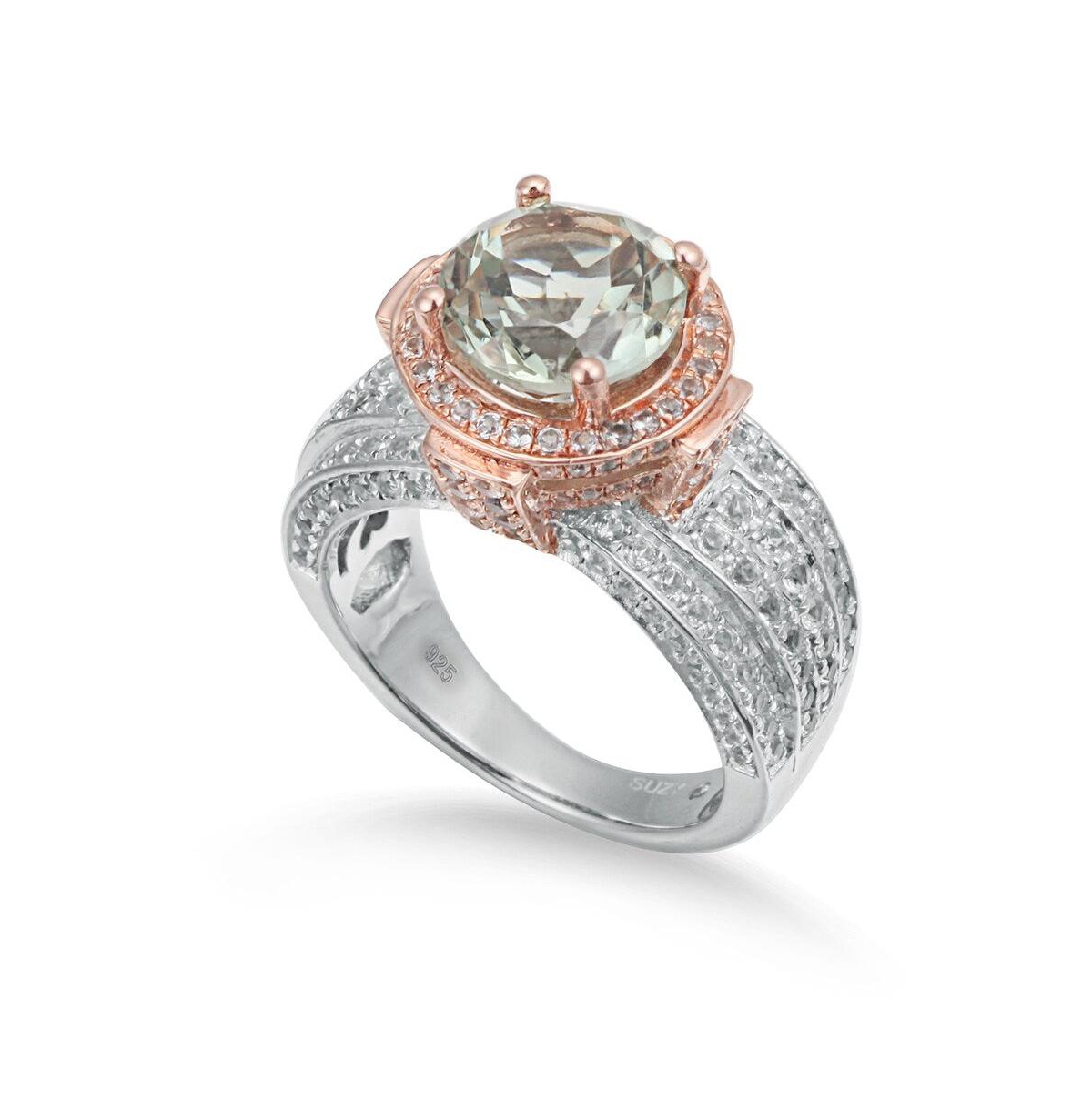 Click here for Suzy Levian New York Two-Tone Sterling Silver Roun... prices
