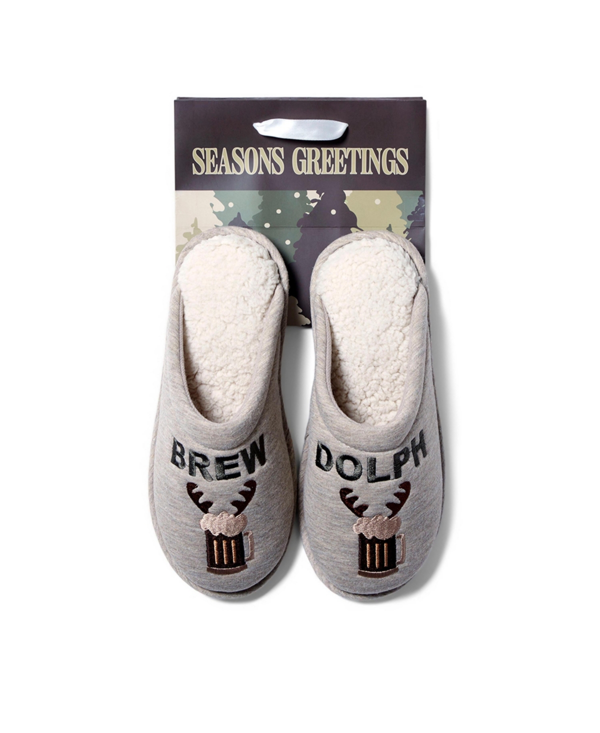 Click here for Dearfoams Mens Cozyfoams Holiday Novelty Scuff Sli... prices