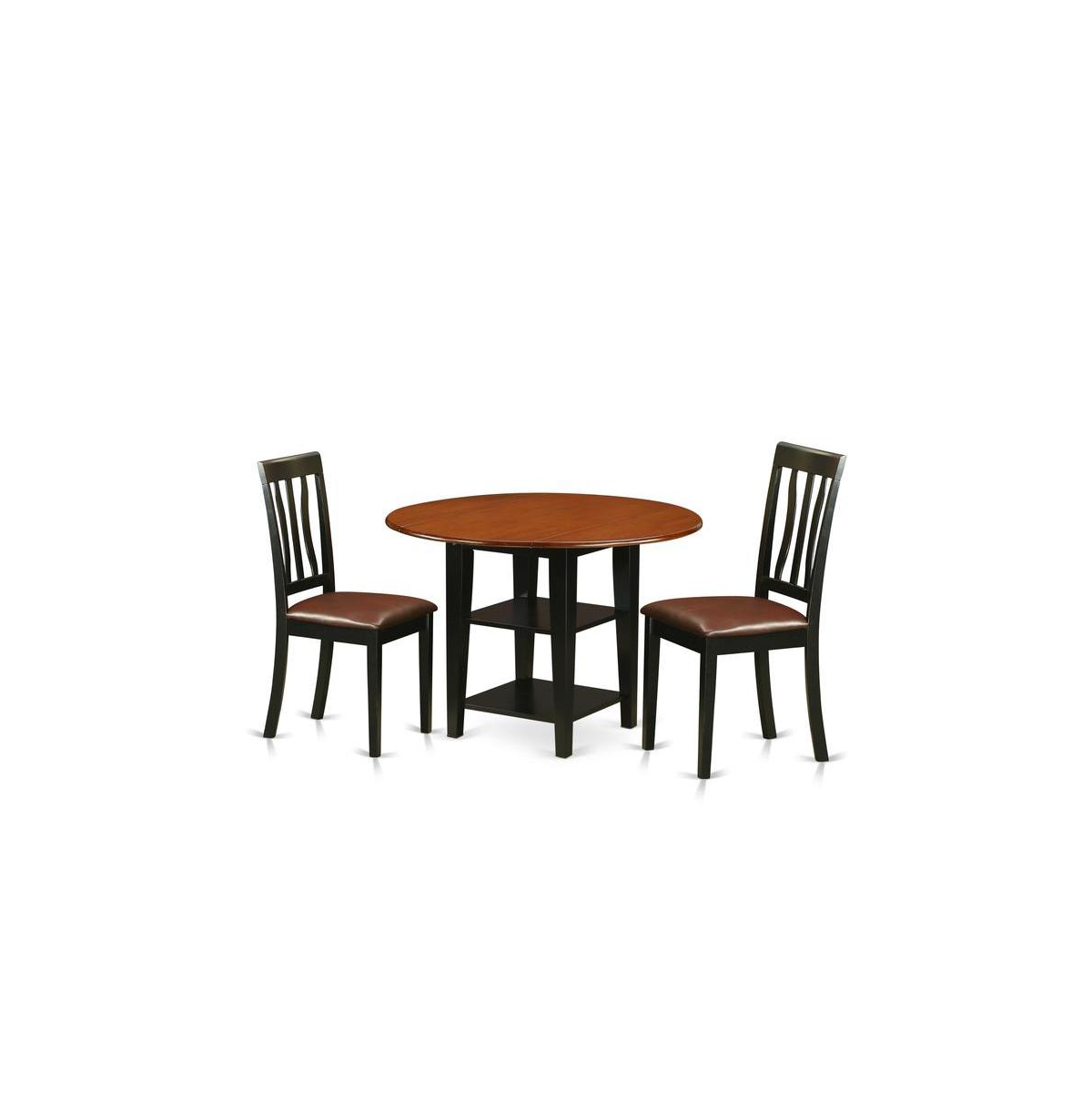 Click here for East West Furniture Dining Room Set Black & Cherry... prices