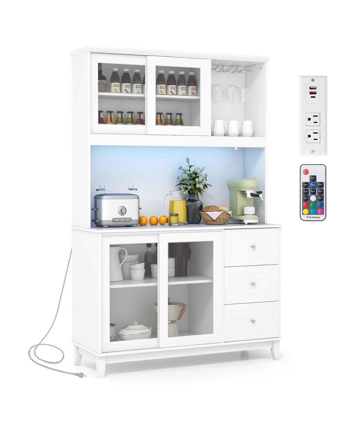 Click here for Gymax Kitchen Pantry Storage Cabinet Kitchen Hutch... prices