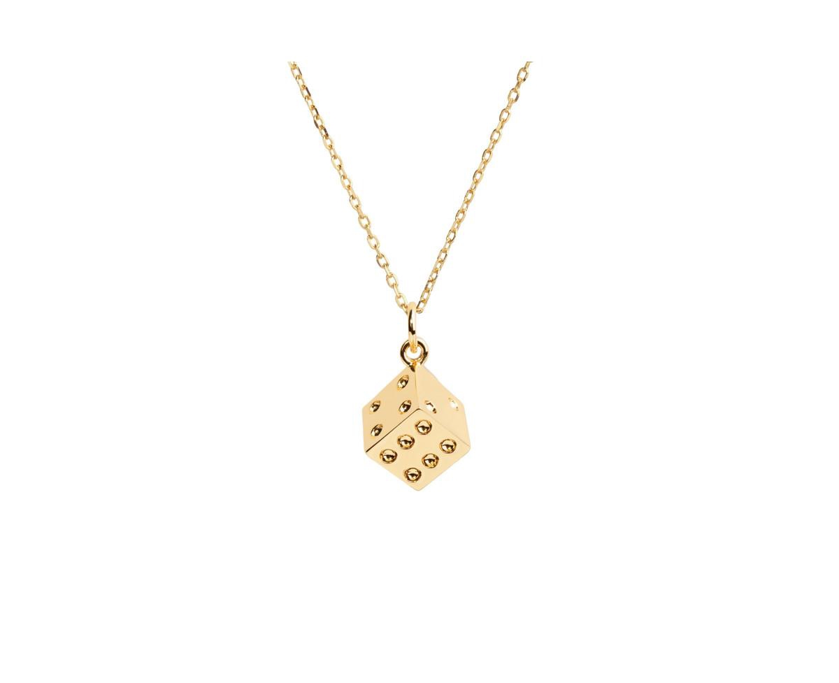 Click here for Little Sky Stone 14K Gold Plated Dice Charm Neckla... prices