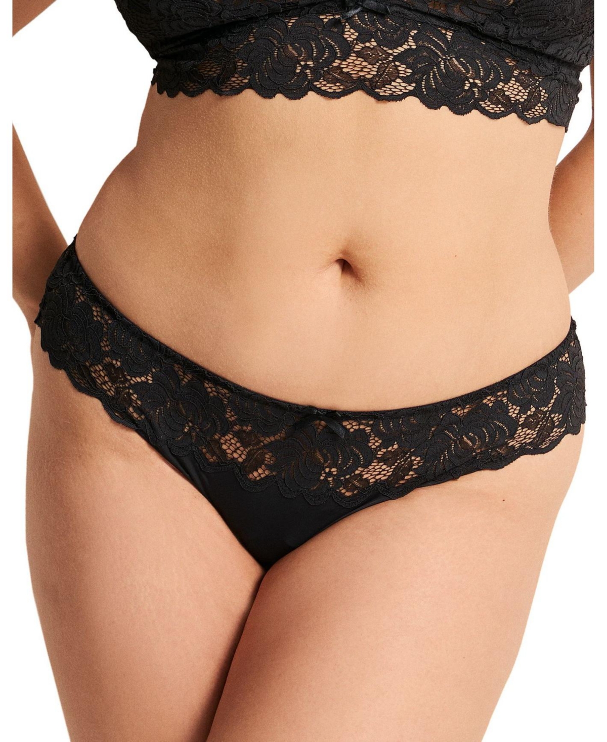 Click here for Adore Me Livi Womens Plus-Size Cheeky Panty - Blac... prices