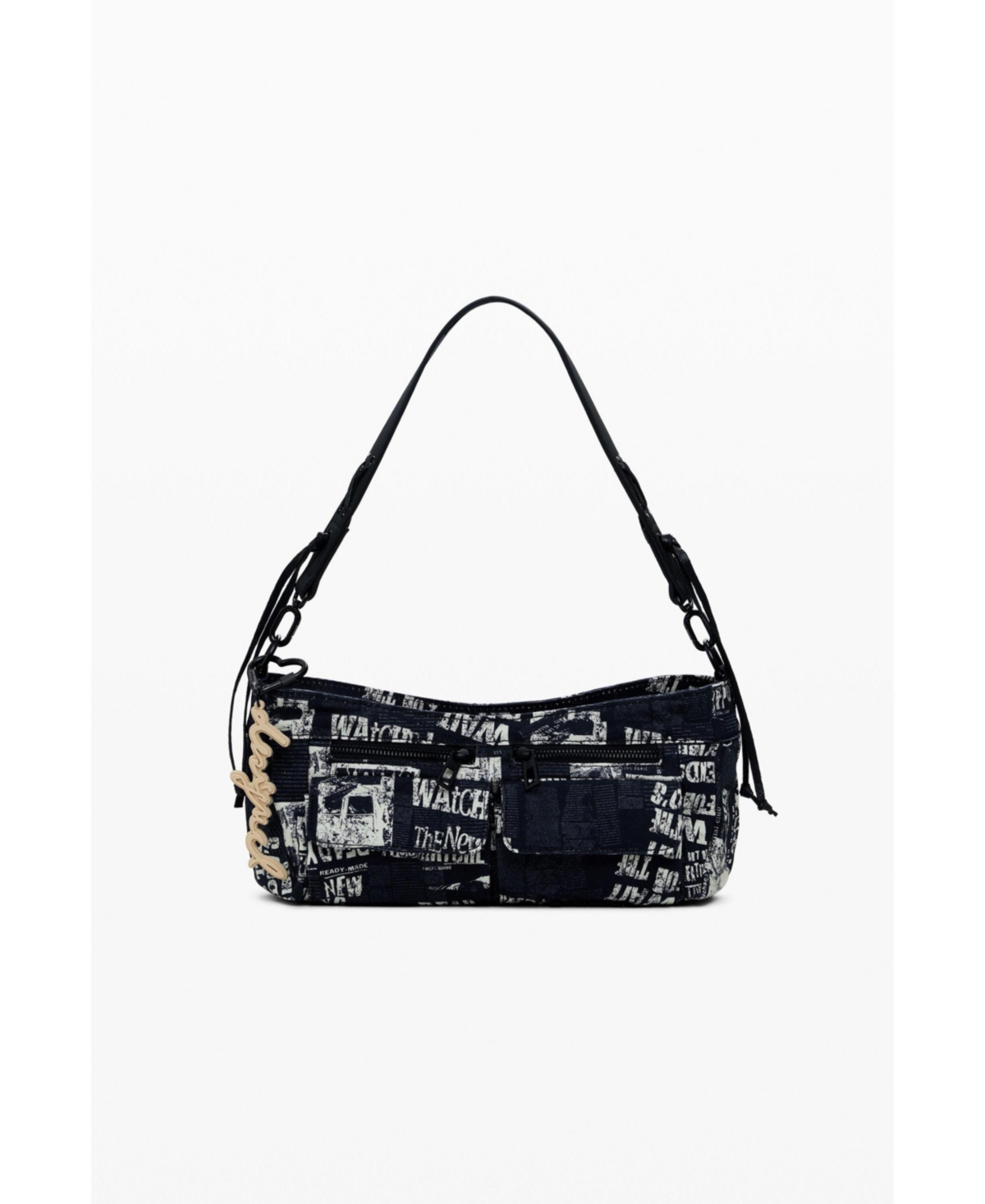 Click here for Desigual Womens Medium newspaper handbag - Black prices