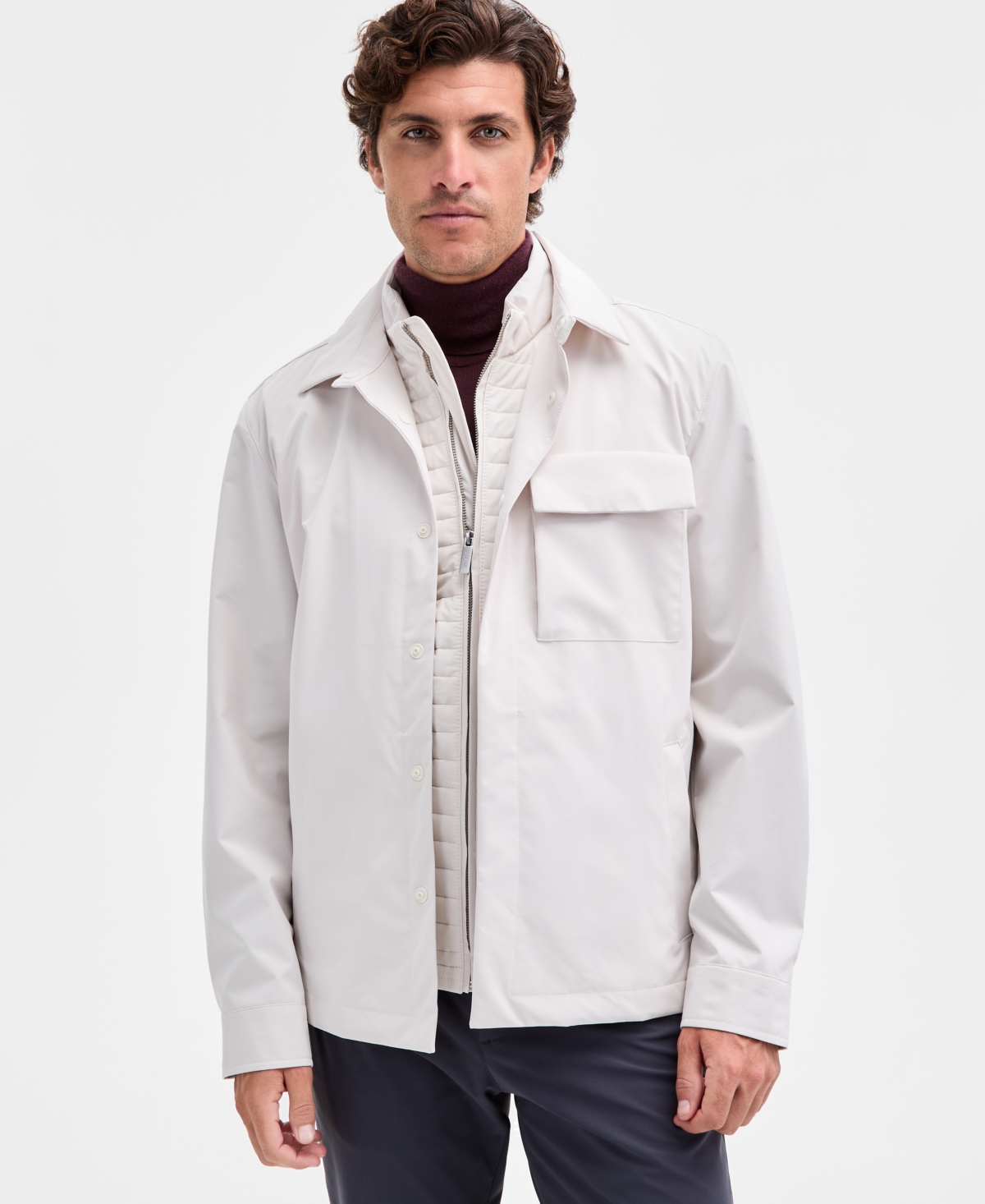 Click here for Alfani Mens Alfatech Modular Snap-Front Sport Shir... prices