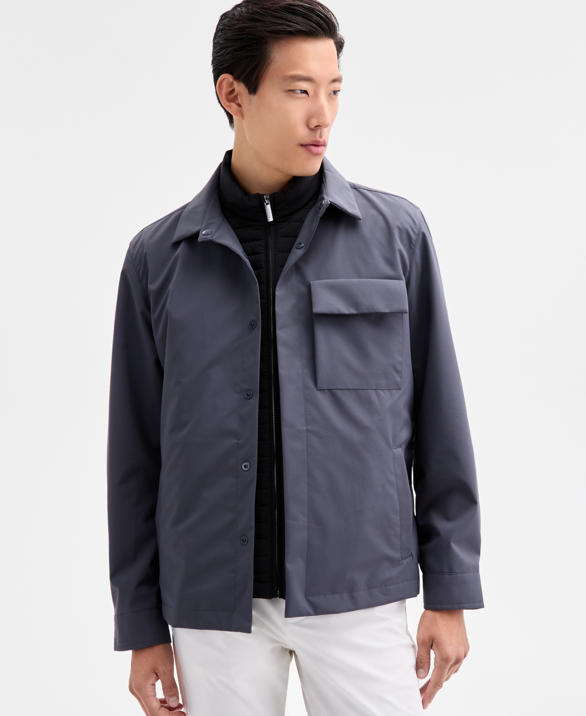 Click here for Alfani Mens Alfatech Modular Snap-Front Sport Shir... prices