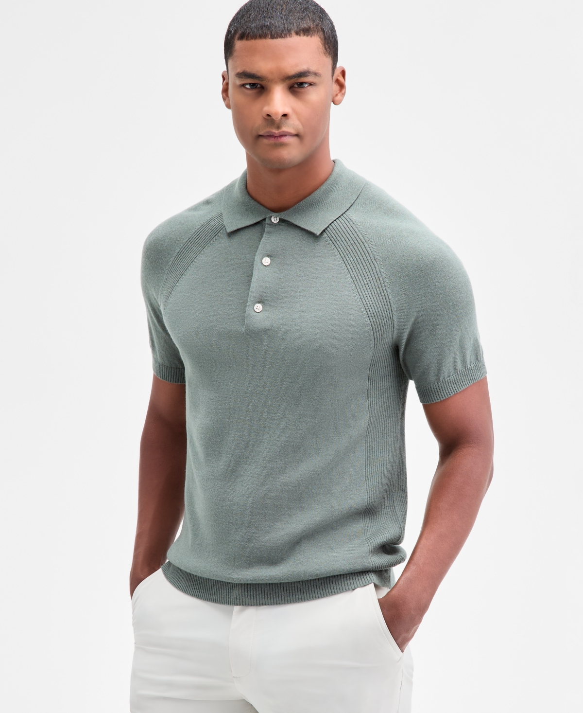 Click here for Alfani Mens Short Sleeve Textured Polo Sweater  Ma... prices