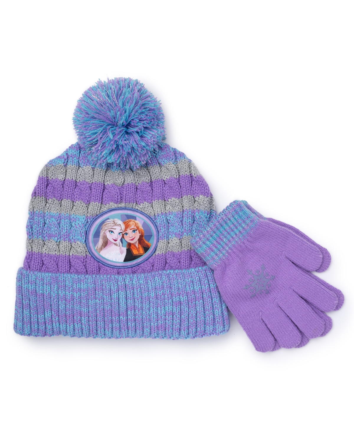 Click here for Frozen Big Girls 2-Piece Beanie and Gloves Set - P... prices