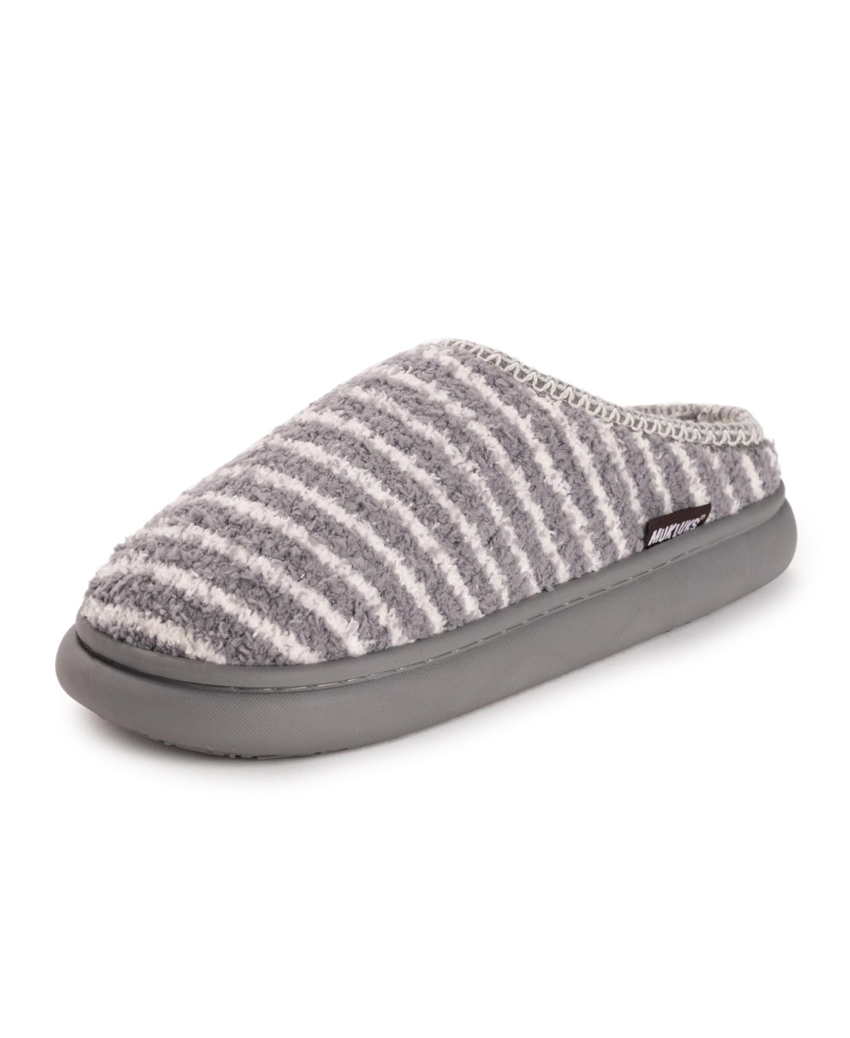 Muk Luks Womens Janna - Cozy Crew Clog - Grey stripe