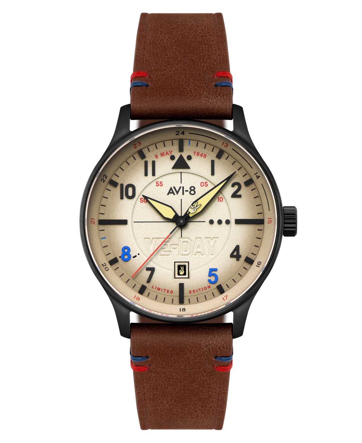 Click here for Avi-8 Mens Hawker Hurricane Brown Leather Strap Wa... prices