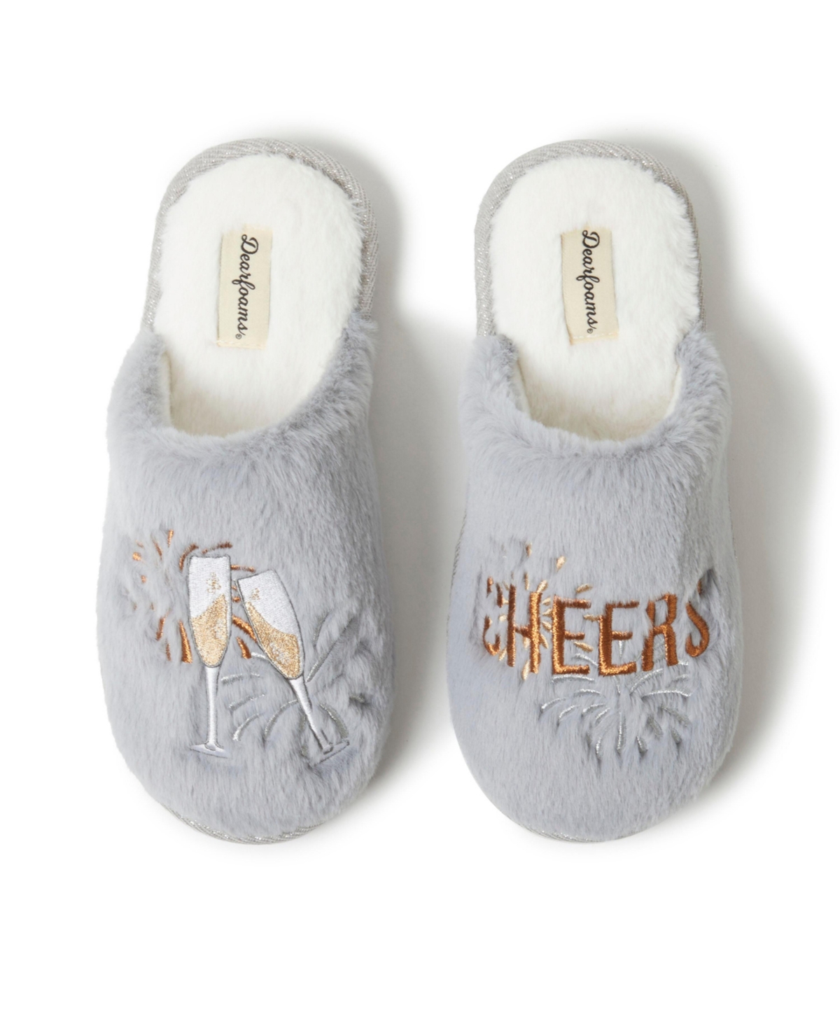 Click here for Dearfoams Womens Bridal Celebration Fuzzy Scuff Ho... prices