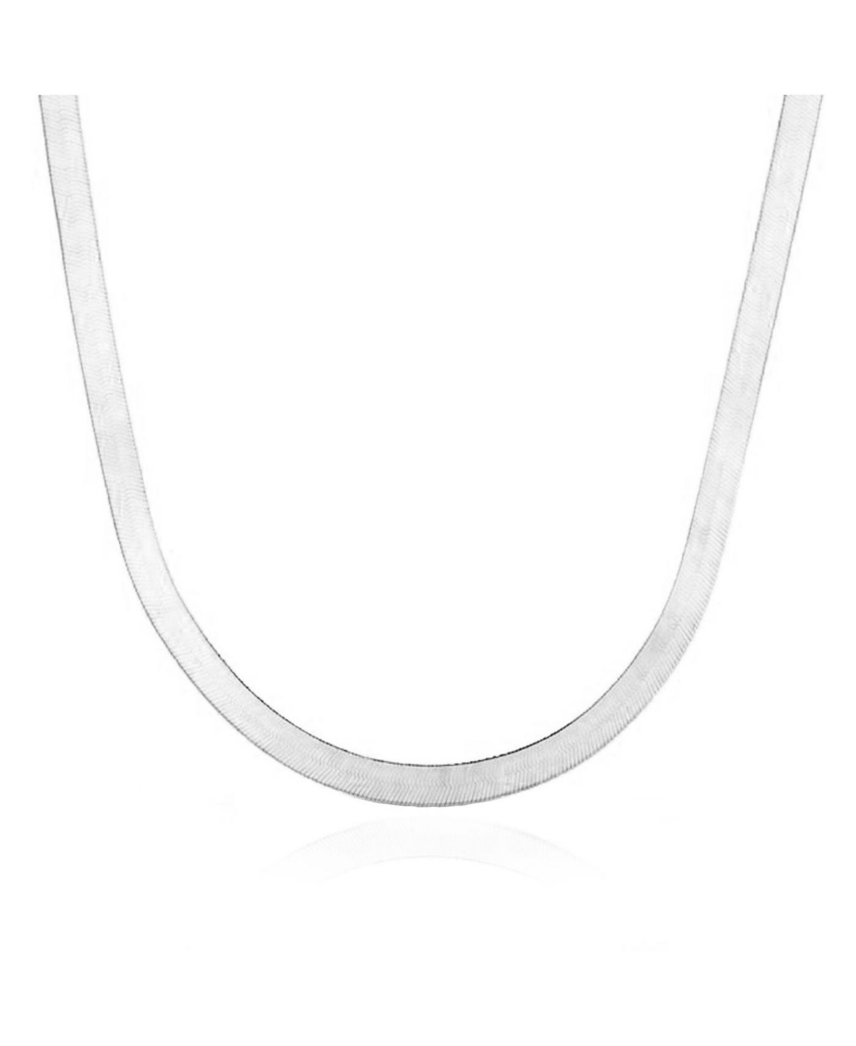 Click here for The Lovery Large Herringbone Necklace 14K White Go... prices