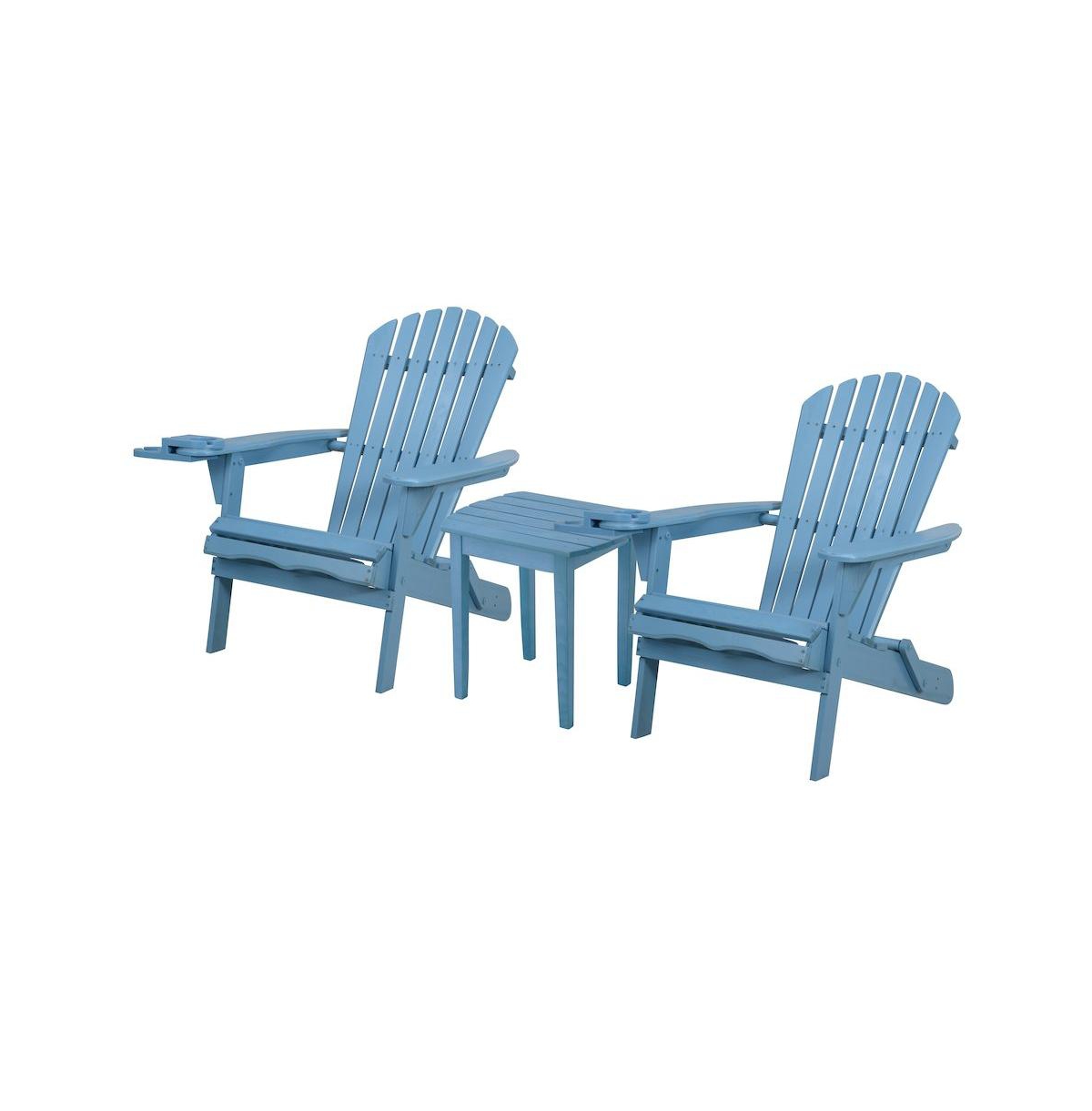 Click here for Jiallo Foldable Adirondack Chair With Cup Holder B... prices