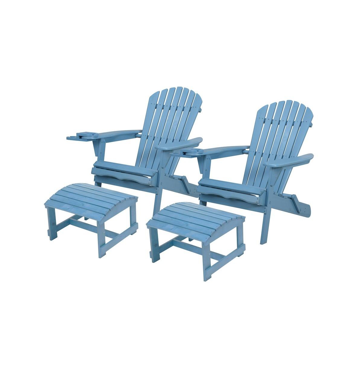 Click here for Jiallo Foldable Adirondack Chair With Cup Holder C... prices