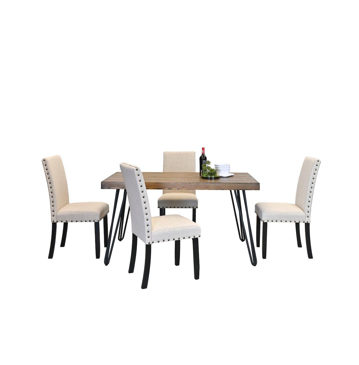 Click here for Roundhill Furniture Amisos 5-Pc Dining Set  Hairpi... prices