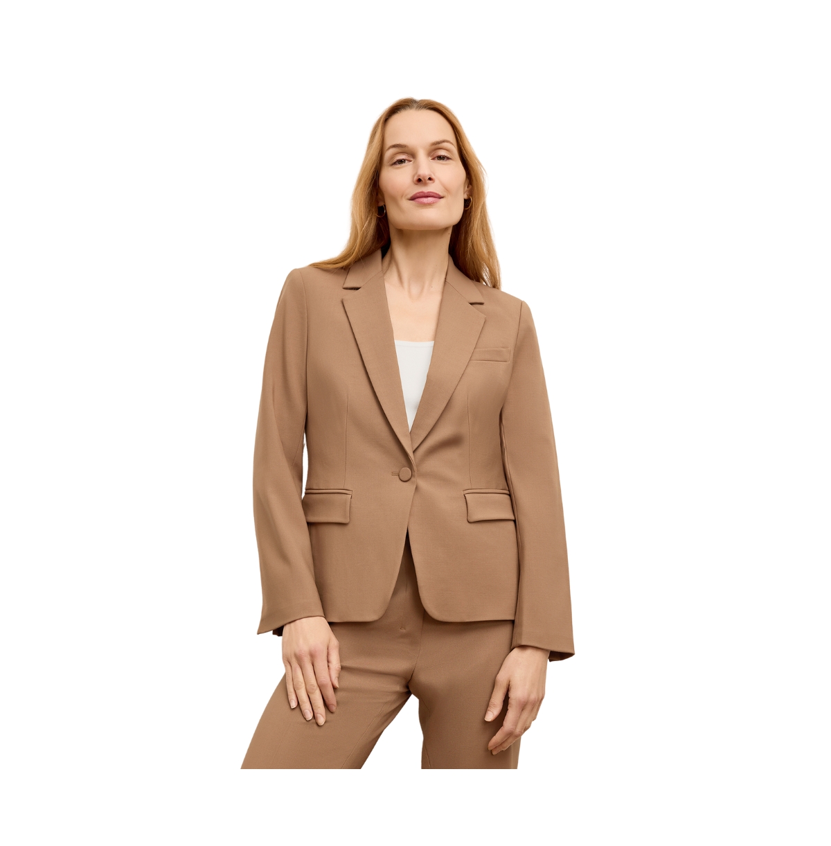 Click here for M.m.LaFleur Yasmine Blazer - Wool Twill - Saddle prices