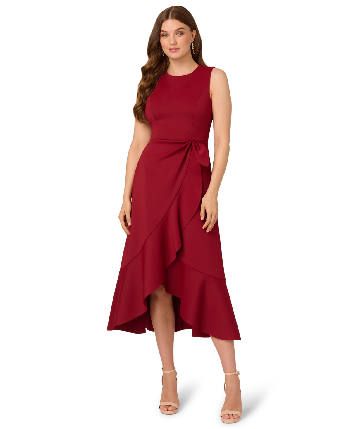 Click here for Adrianna Papell Womens Sleeveless Scuba Midi Dress... prices