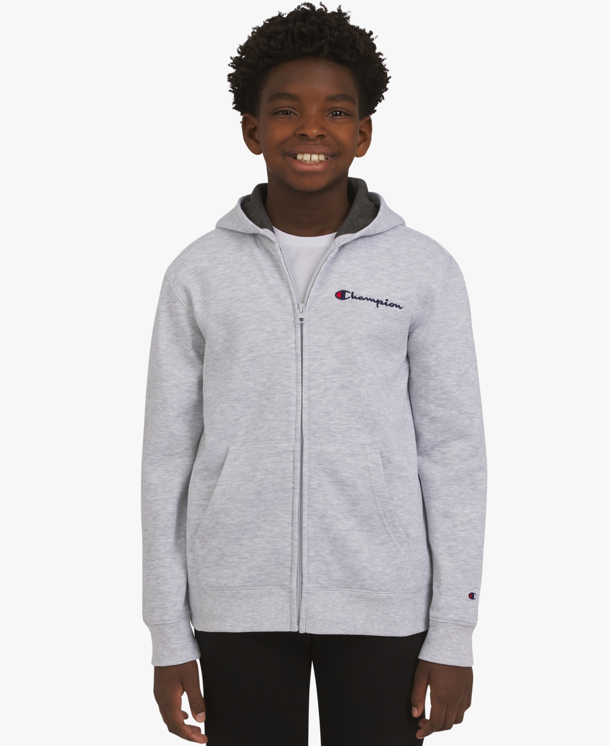 Click here for Champion Big Boys Kangaroo Pockets Hoodie - Gray H... prices