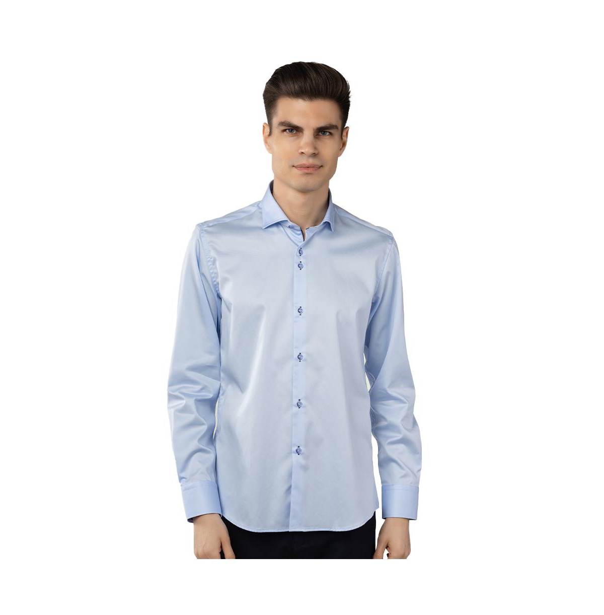 Click here for Luchiano Visconti Mens Solid Baby Blue Shirt - Sol... prices