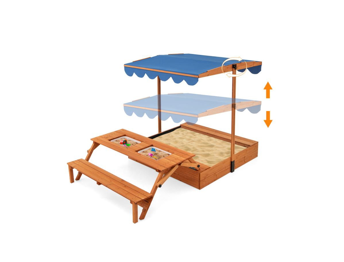 Click here for Akiudex 3-in-1 Kids Wooden Sandbox with Bench  Tab... prices
