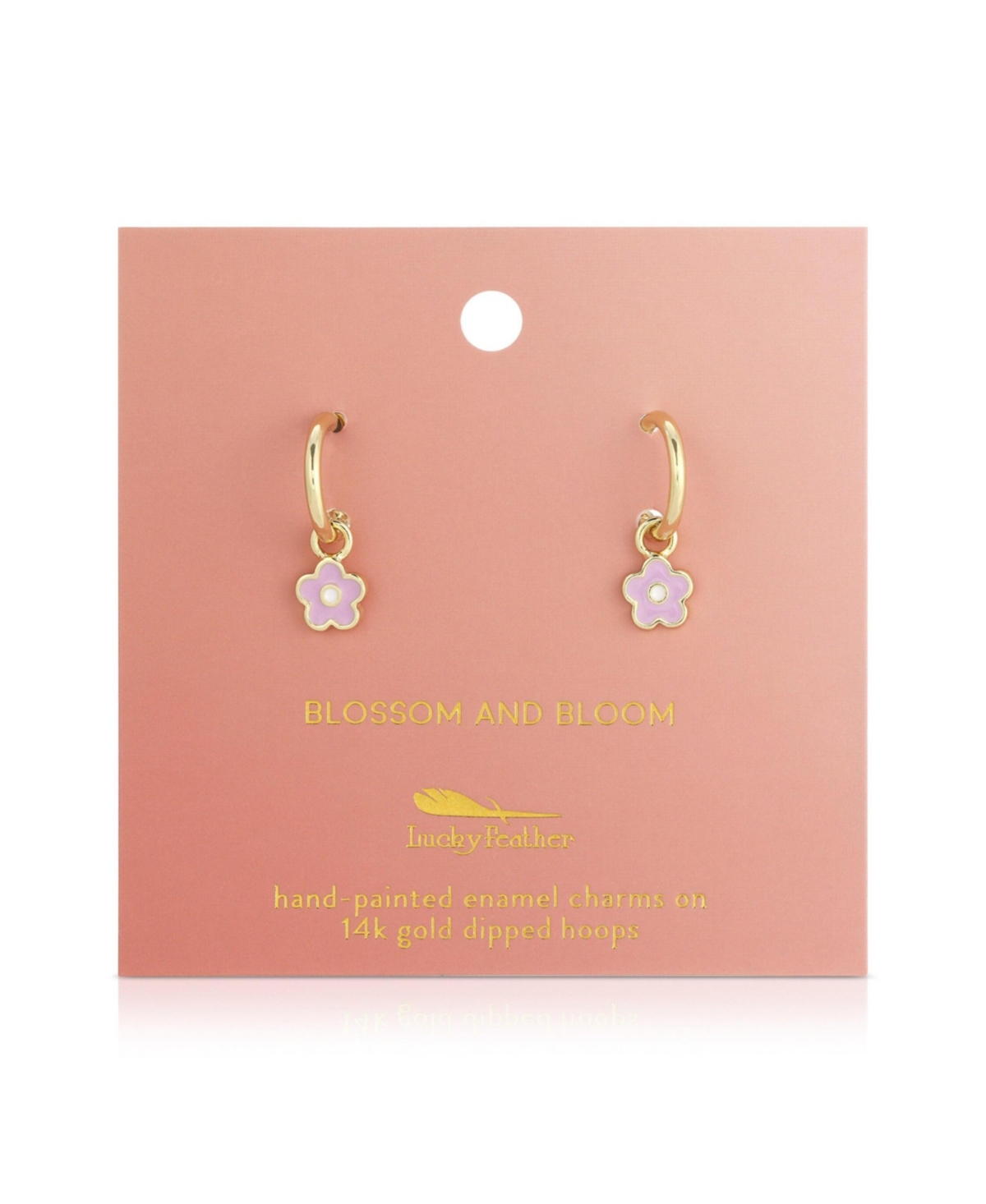Click here for Lucky Feather Hoops with Drop - Flower - Flower -... prices
