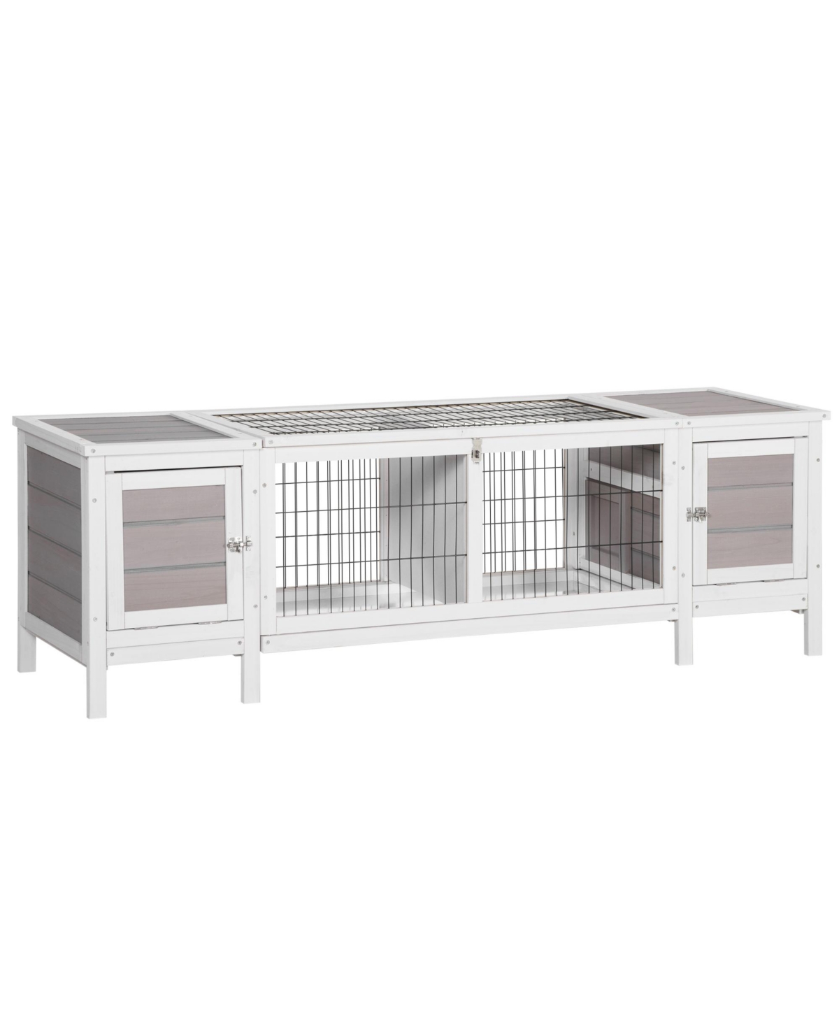 Click here for PawHut Rabbit Hutch  Bunny Cage  Guinea Pig House... prices