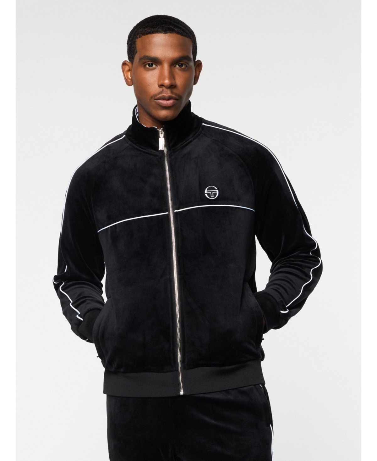 Click here for Sergio Tacchini Mens Lioni Velour Track Jacket - B... prices
