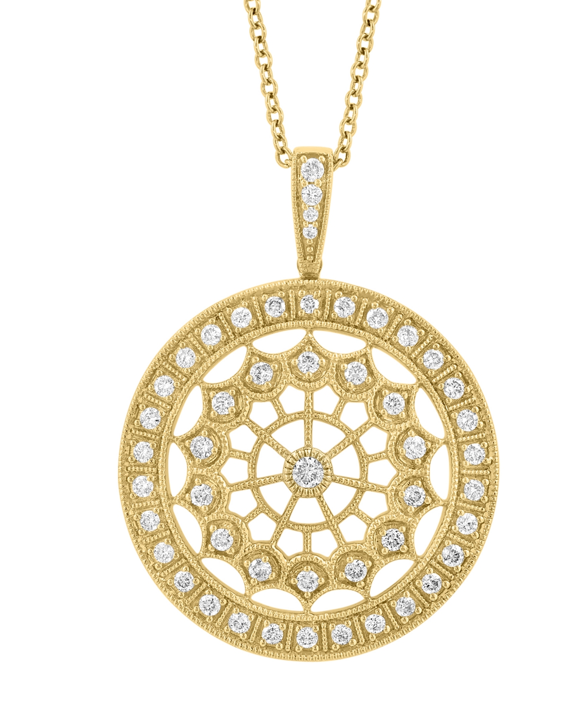 Click here for Effy Diamond Openwork Circle 18 Pendant Necklace (... prices