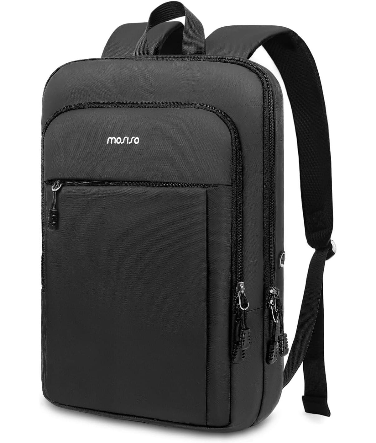 Click here for Mosiso Mens Slim Black Laptop Backpack - 15.6"... prices