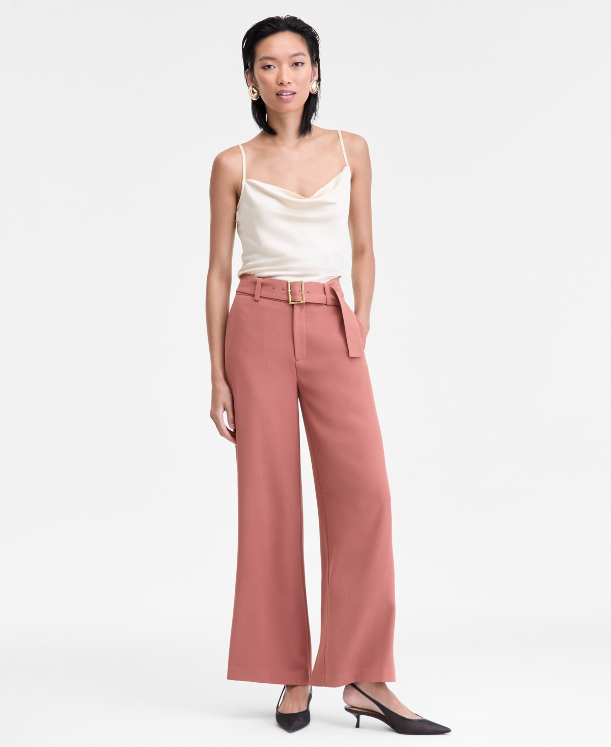 Click here for I.n.c. International Concepts Womens Belted High-R... prices
