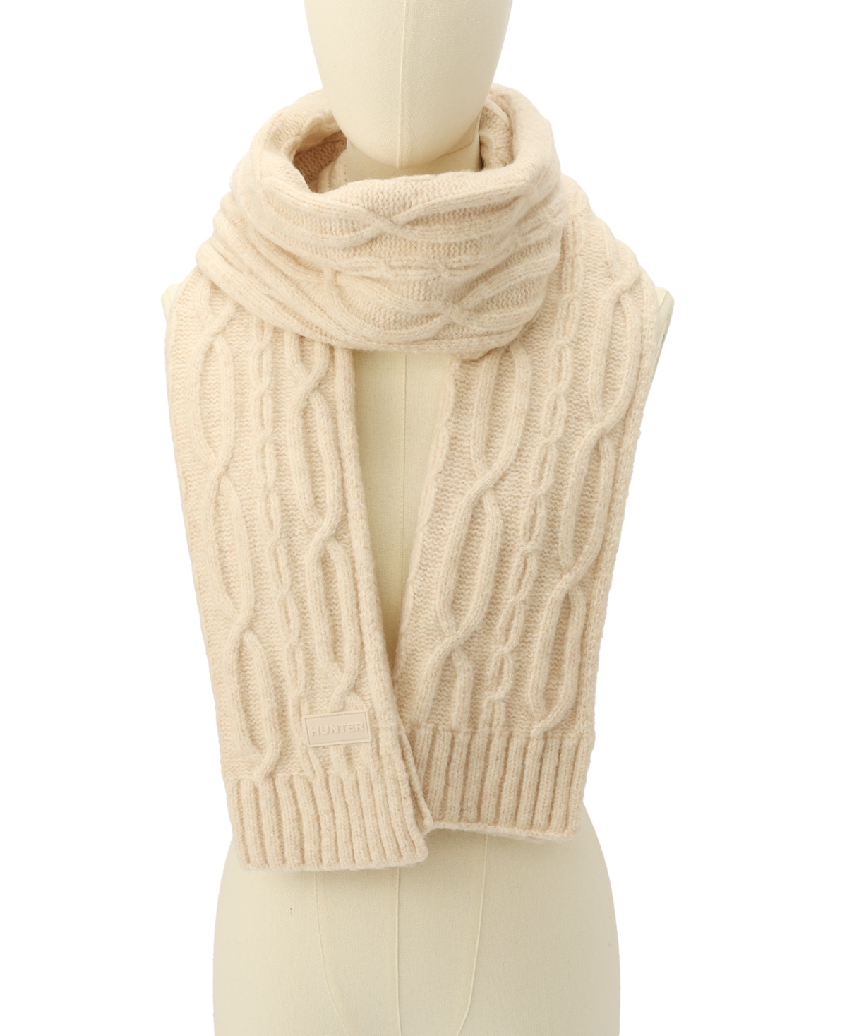 Click here for Hunter Cable-Knit Scarf - Vanilla prices
