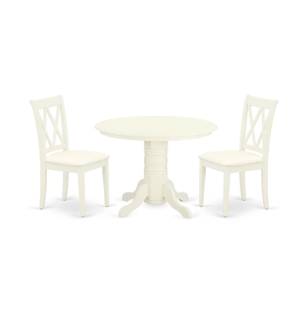 Click here for East West Furniture Dining Room Set Linen White -... prices