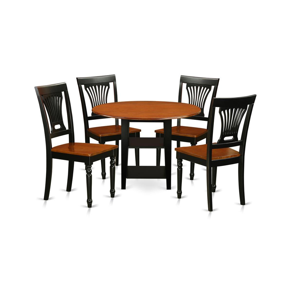 Click here for East West Furniture Dining Room Set Black & Cherry... prices