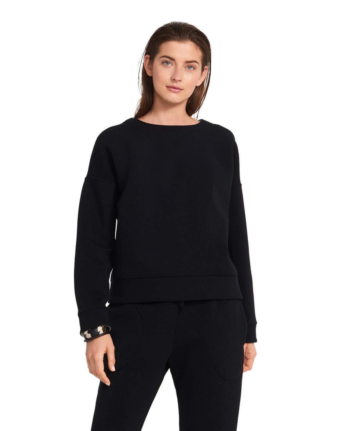 Click here for Ansea Womens The Reversible Sweatshirt - Black/ gr... prices