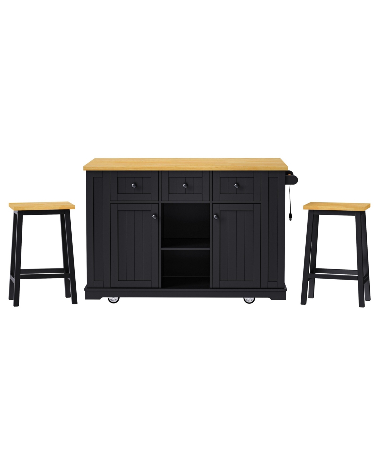 Click here for Casainc 53" Kitchen Island With 2 Bar Stools... prices