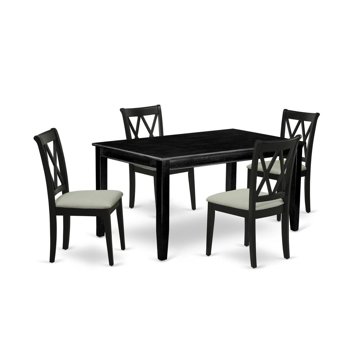 Click here for East West Furniture Dining Room Set Black - Black prices