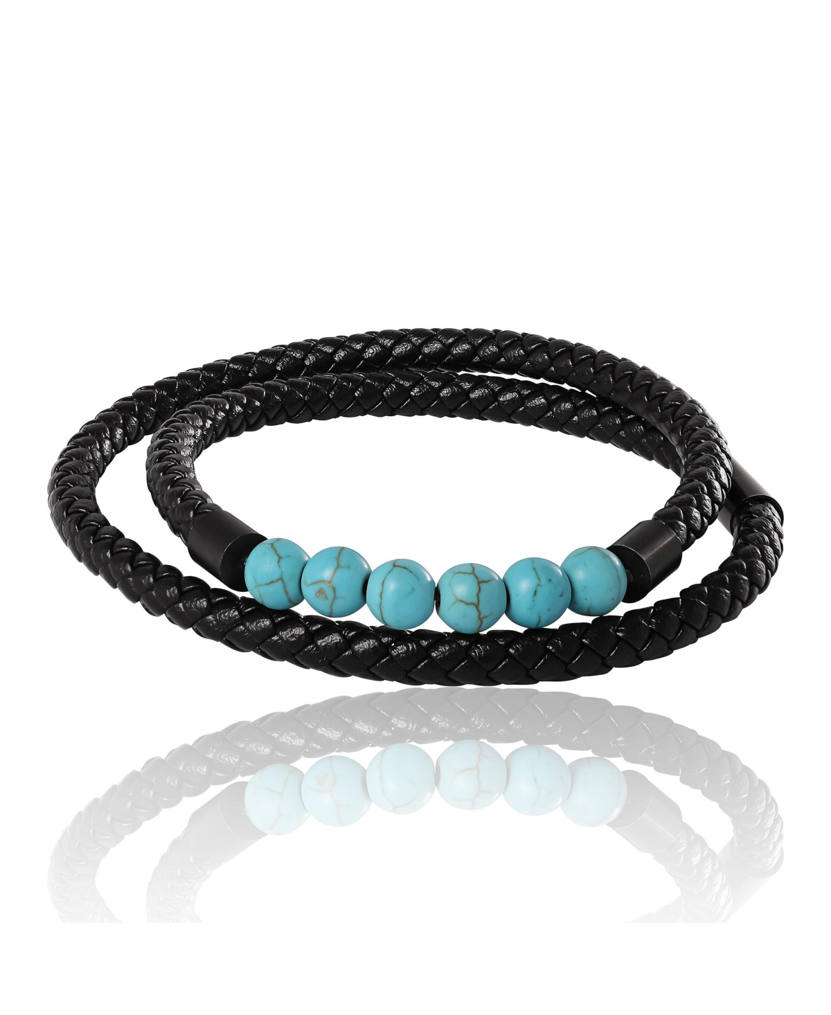 Click here for Lucky Brand Leather & Turquoise Beaded Bracelet -... prices