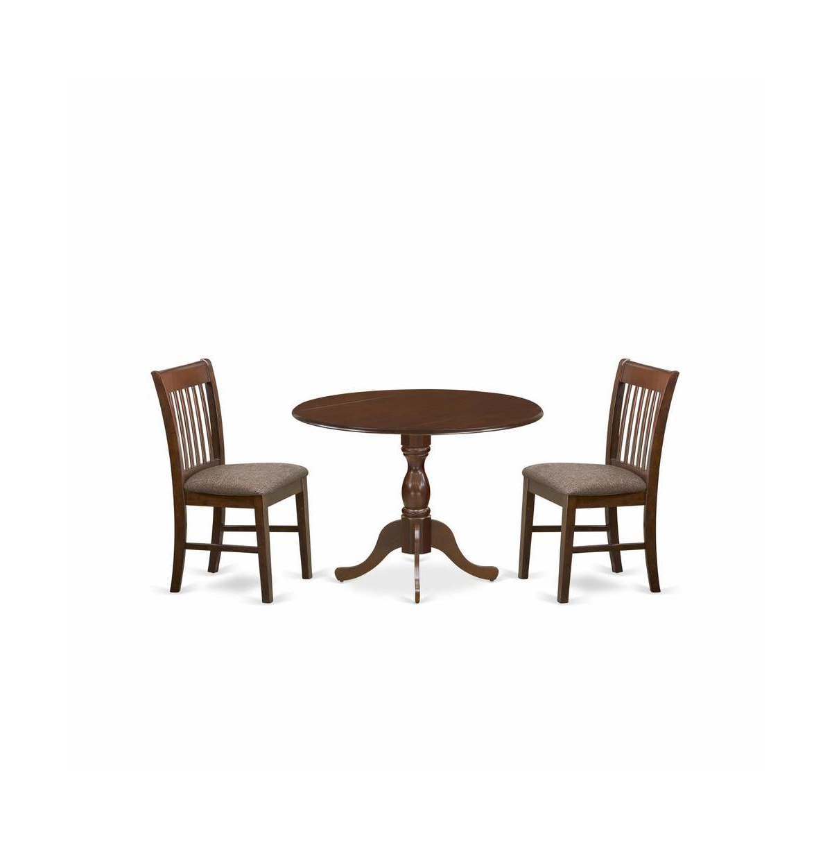 Click here for East West Furniture 3 Piece Kitchen Table Set - Ma... prices