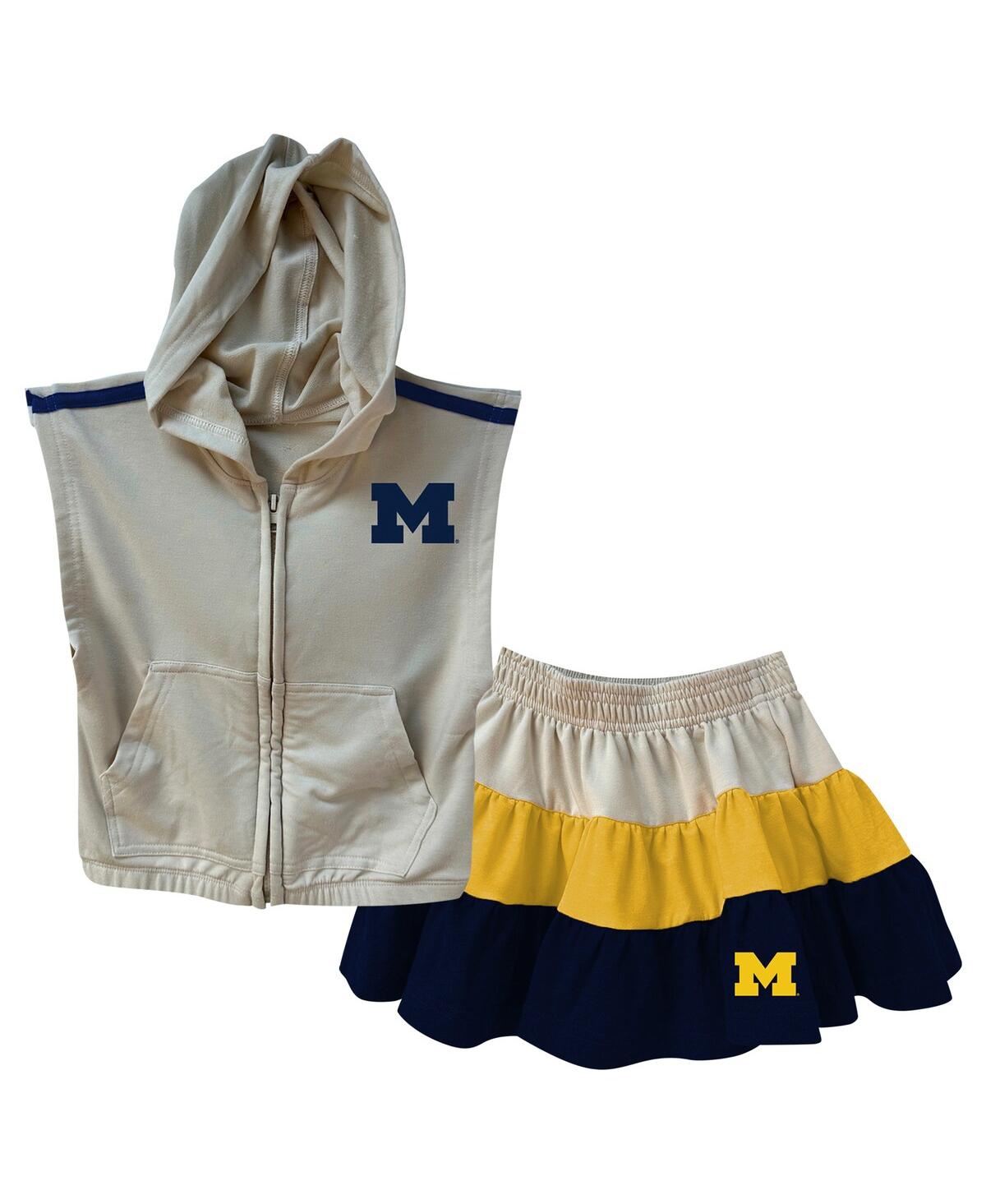 Click here for Wes & Willy Girls Toddler 2-Piece Tan Michigan Wol... prices