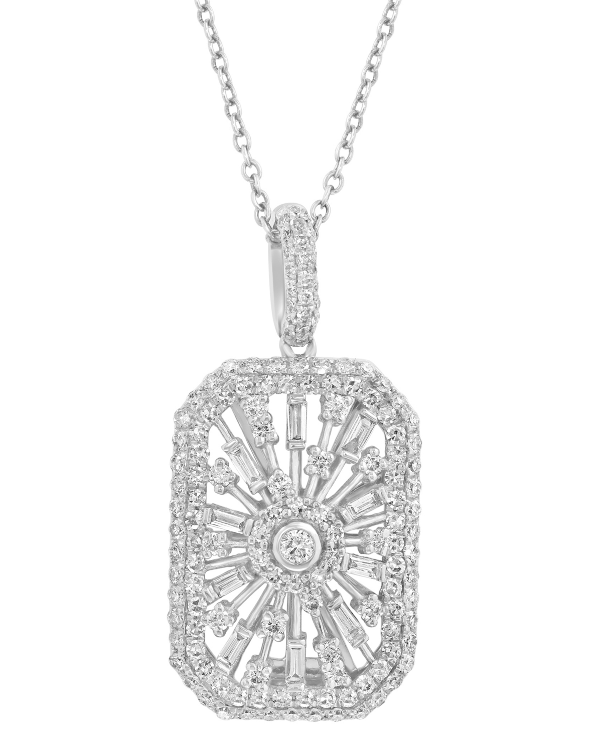 Click here for Effy Diamond Rectangular Starburst 18 Pendant Neck... prices