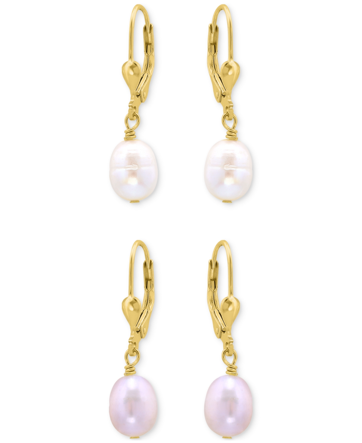 Click here for Giani Bernini 2-Pc. Set White & Pink Oval Cultured... prices