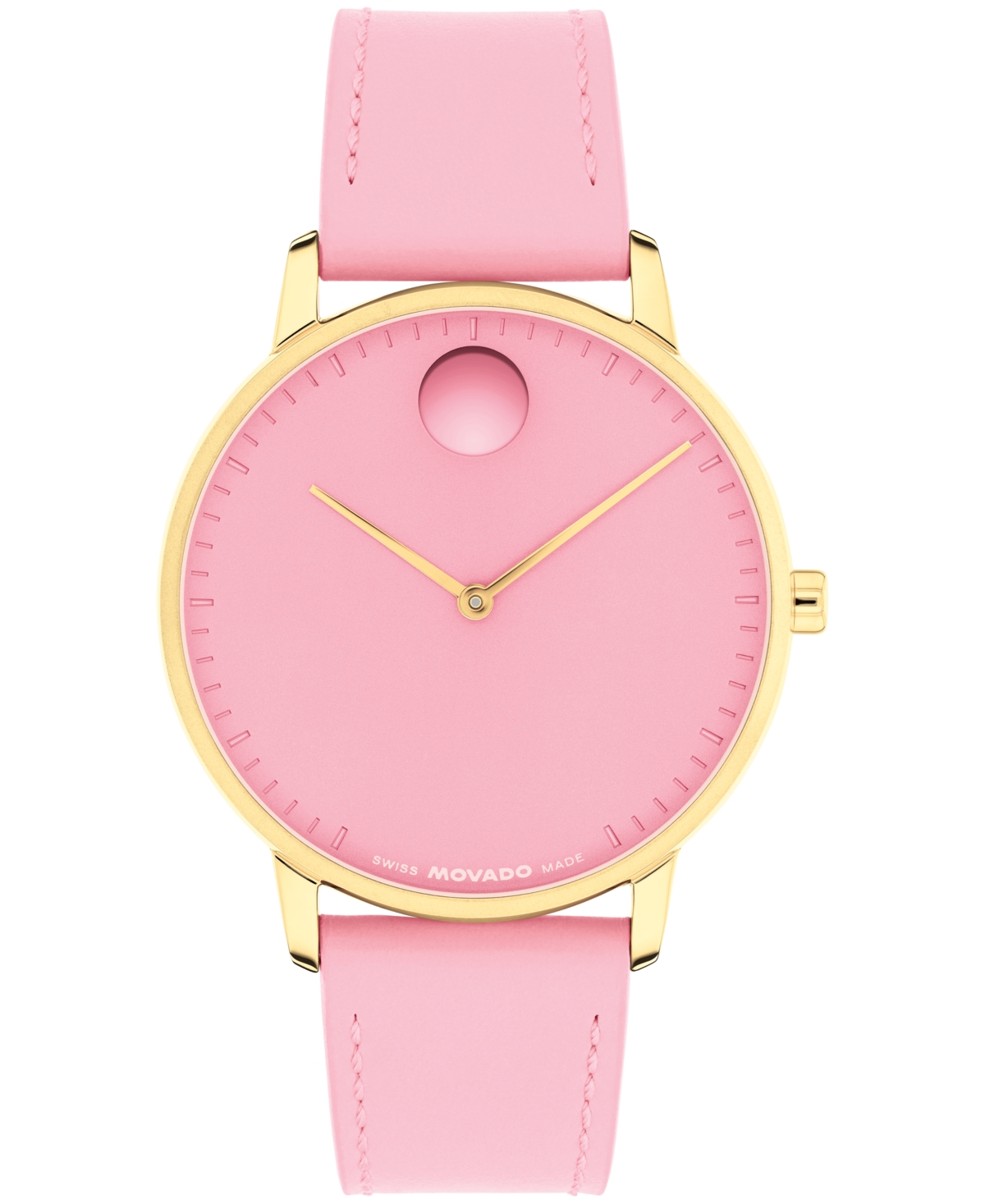 Click here for Movado Unisex Face Swiss Quartz Pink Leather Watch... prices