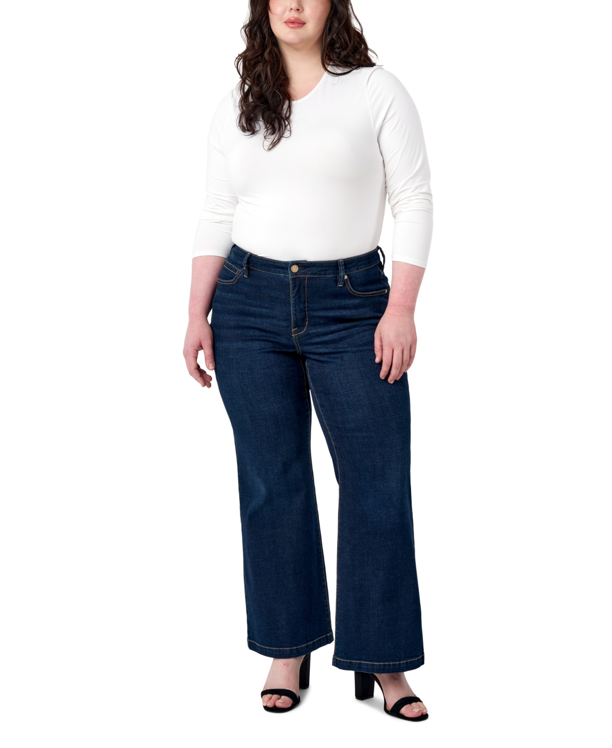 Click here for Seven7 Plus Size Bella Wide Leg Jeans - Quebec prices