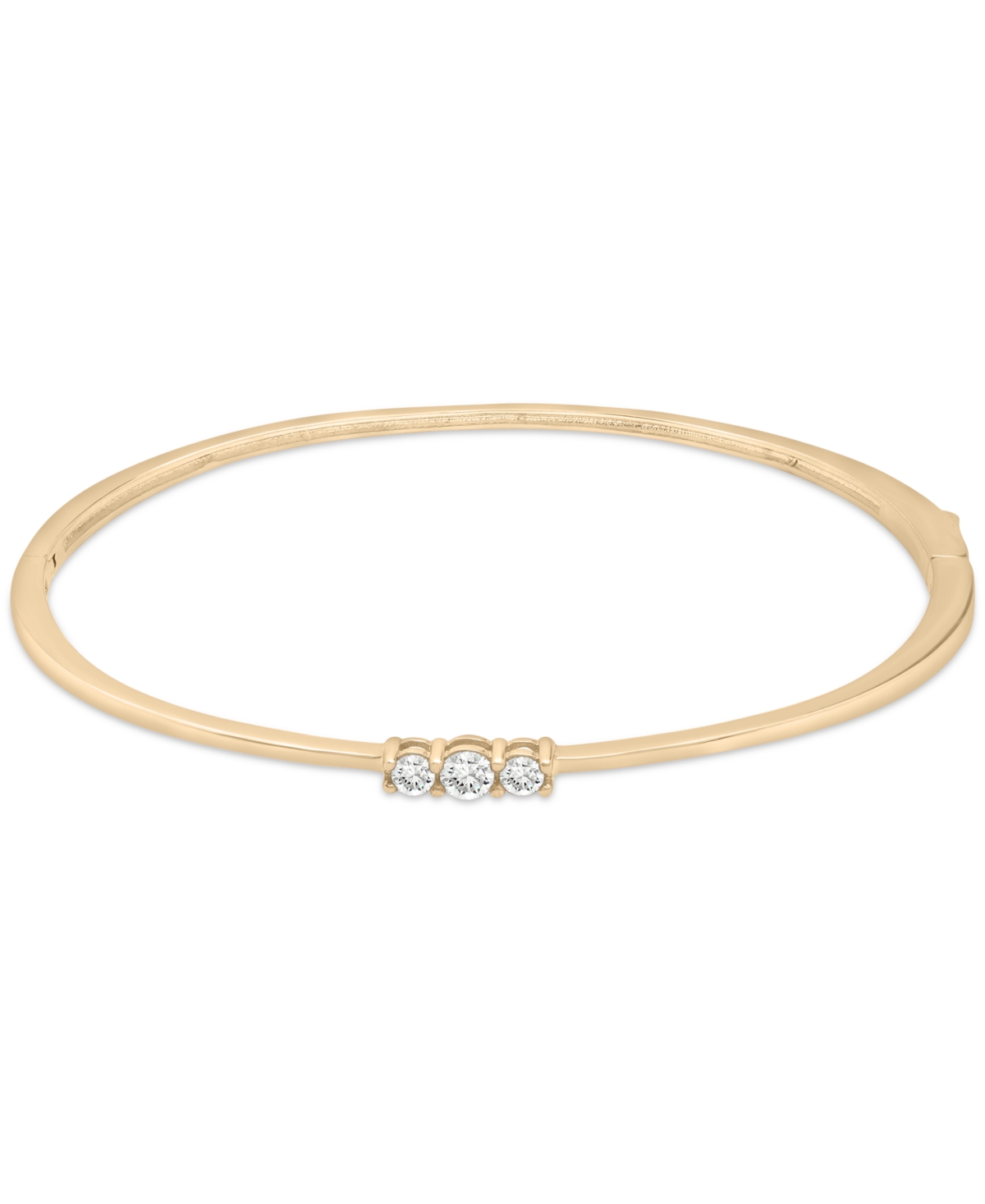 Click here for Wrapped Diamond Three Stone Bangle Bracelet (1/4 c... prices