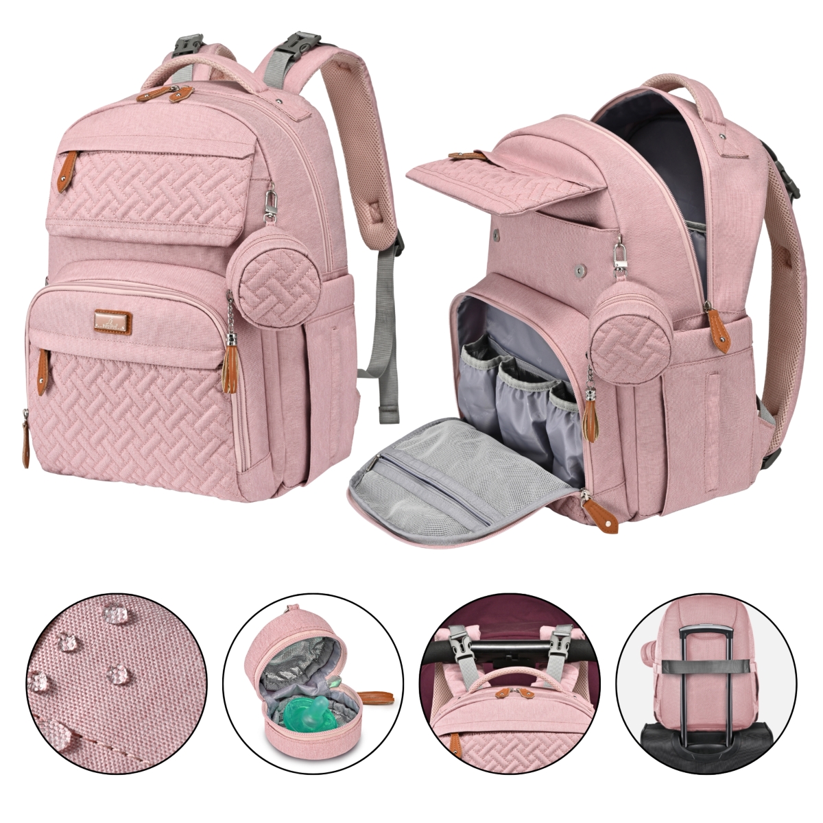 Click here for BabbleRoo Kids Diaper Bag Backpack Versatile Bag T... prices